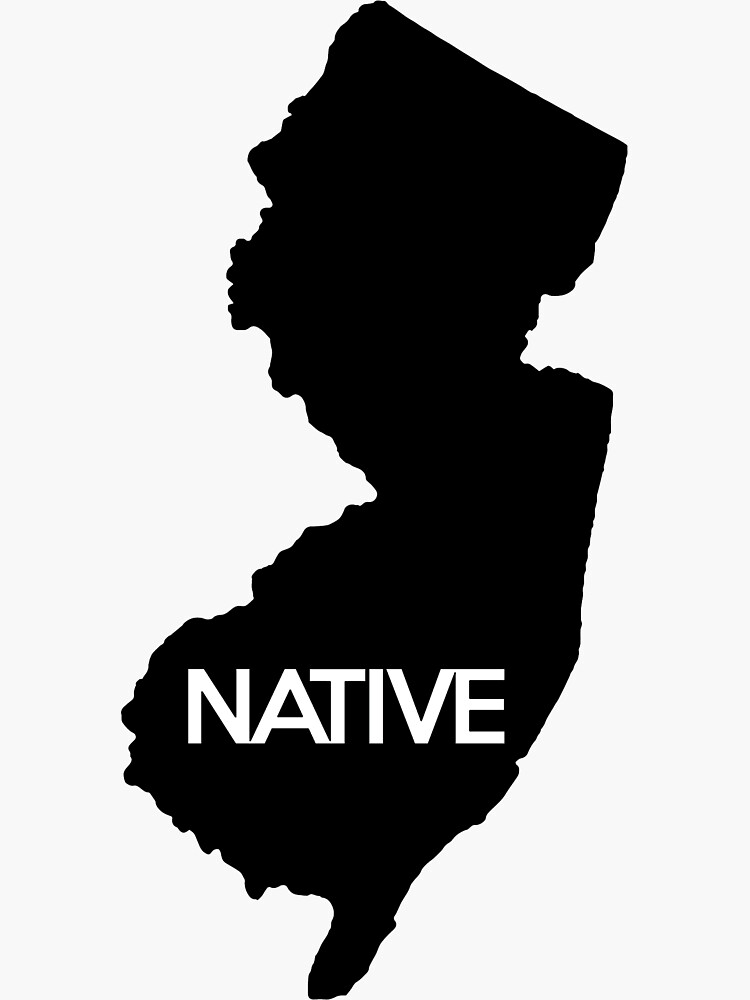 "New Jersey Native NJ" Sticker for Sale by mindofstate | Redbubble