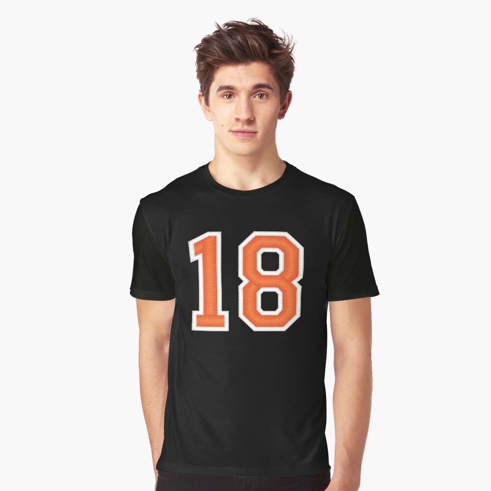 "Sports Number 18 Jersey eighteen Orange" Sticker for Sale by elhefe ...
