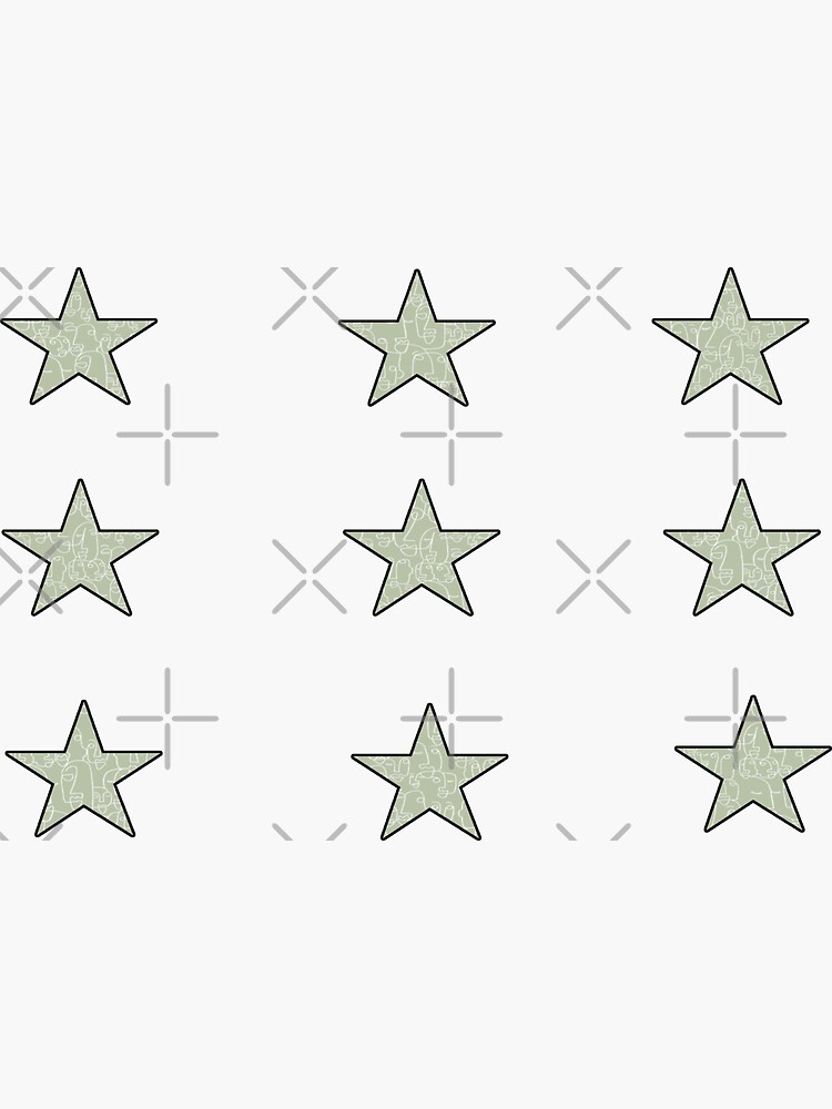 "Sage Green Star Sticker Pack " Sticker for Sale by stickersby-vale ...