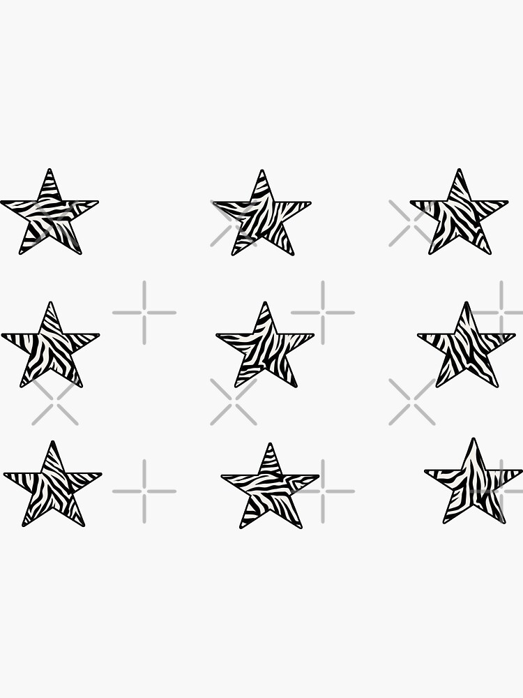 "Zebra Print Star Sticker Pack " Sticker for Sale by stickersby-vale ...
