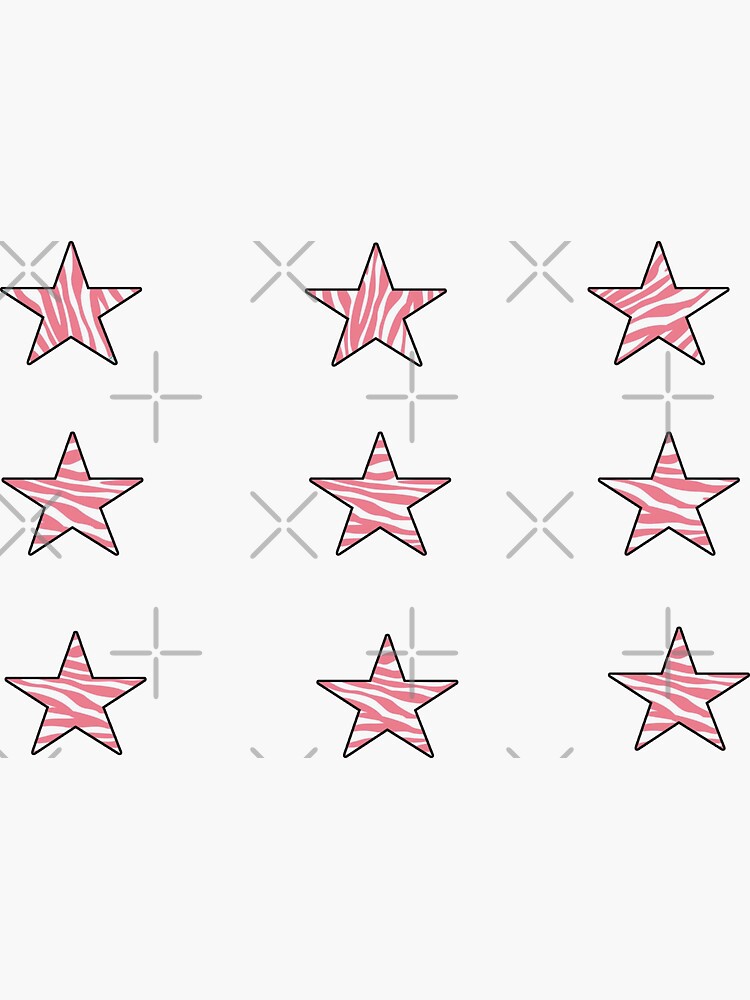 "Pink Zebra Print Star Sticker Pack " Sticker for Sale by stickersby ...