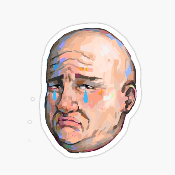"Sad Bald Man" Sticker for Sale by cemplonasaur | Redbubble