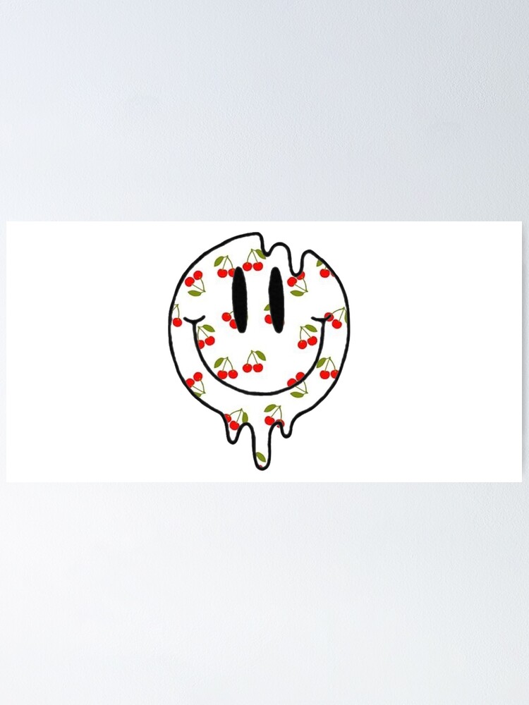 "Cherry Smiley Face " Poster by ava-olivia | Redbubble