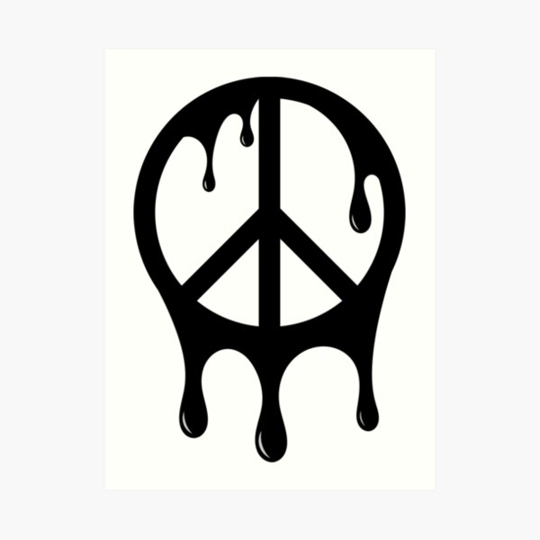 "Melting Peace Symbol " Art Print for Sale by Kruzzell | Redbubble