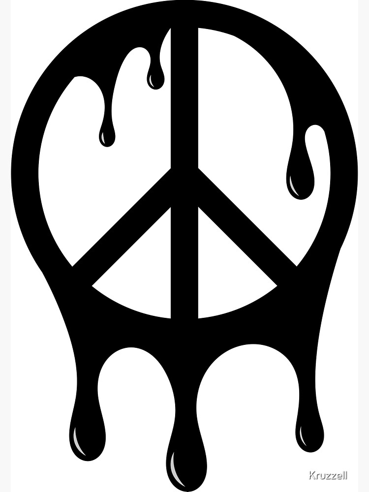"Melting Peace Symbol " Framed Art Print for Sale by Kruzzell | Redbubble