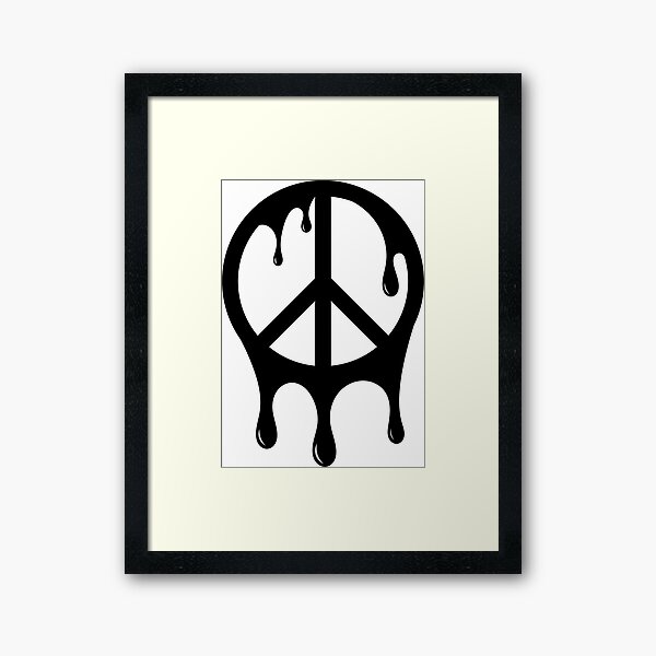 "Melting Peace Symbol " Framed Art Print for Sale by Kruzzell | Redbubble