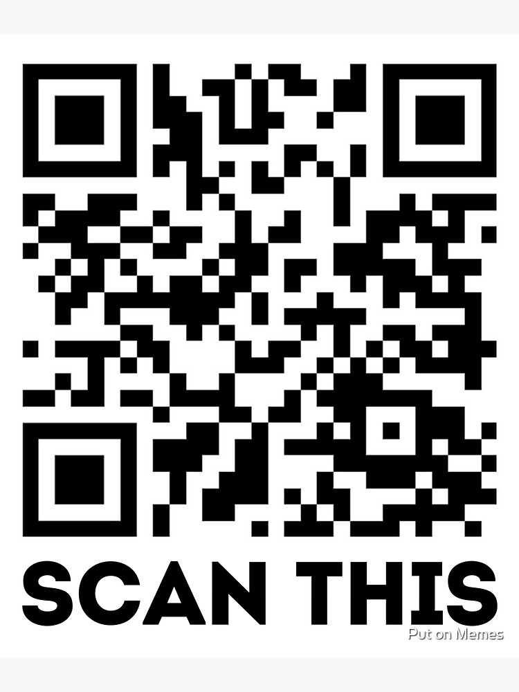 "Rickroll QR Code Scan This" Sticker for Sale by putonmemes | Redbubble