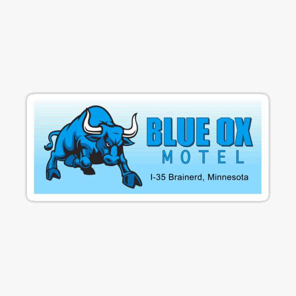 "FARGO | Blue Ox Motel Classic Movie " Sticker by dwinburn | Redbubble