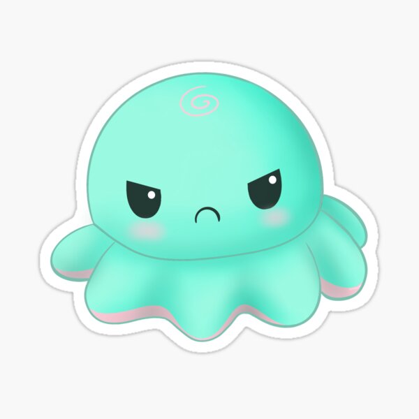 "Cute Grumpy Octopus" Sticker for Sale by artsydita | Redbubble