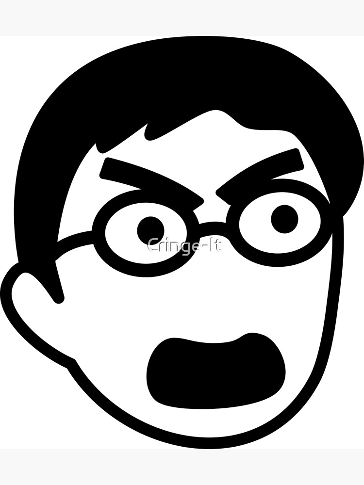 "Angry Comic Face" Art Print for Sale by Cringe-It | Redbubble