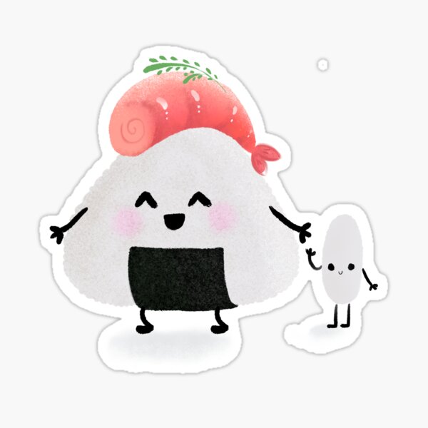 "Japanese Food Riceball Rice Ball Onigiri " Sticker for Sale by ...