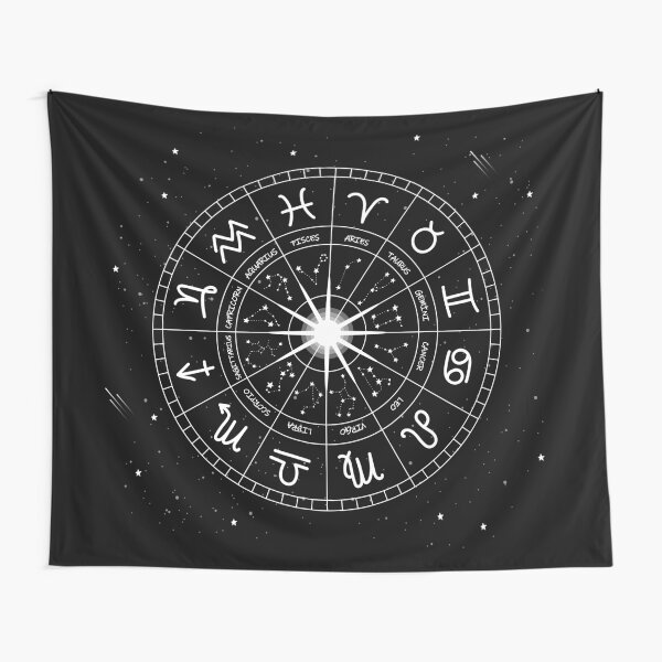"Zodiac Symbols Wheel" Tapestry for Sale by MAZAX | Redbubble