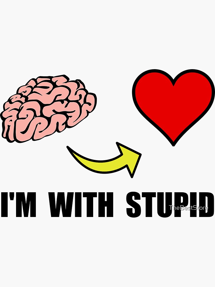 "Stupid Heart" Sticker for Sale by TheBestStore | Redbubble