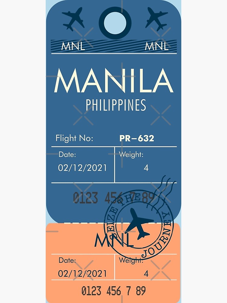 "MANILA PHILIPPINES BLUE RETRO PLANE TICKET PHONE CASE FILIPINO" Poster ...