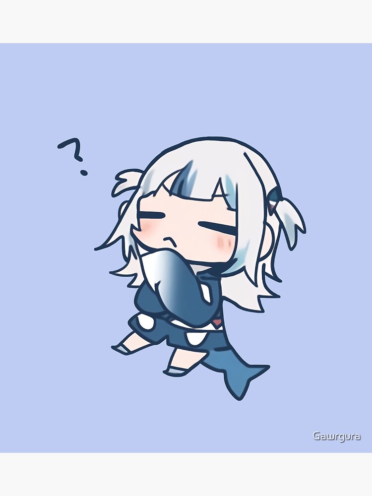 "Gawr Gura Questioning Chibi Hololive" Metal Print by Gawrgura | Redbubble