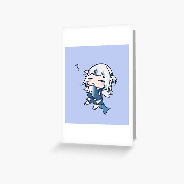 "Gawr Gura Questioning Chibi Hololive" Greeting Card for Sale by ...