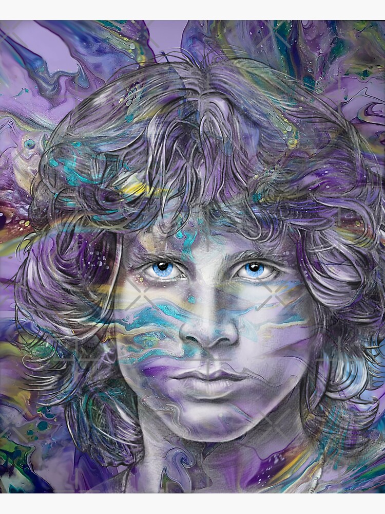 "Jim Morrison" Sticker for Sale by Kestrelle | Redbubble