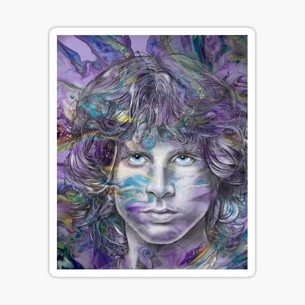 "Jim Morrison" Sticker for Sale by Kestrelle | Redbubble