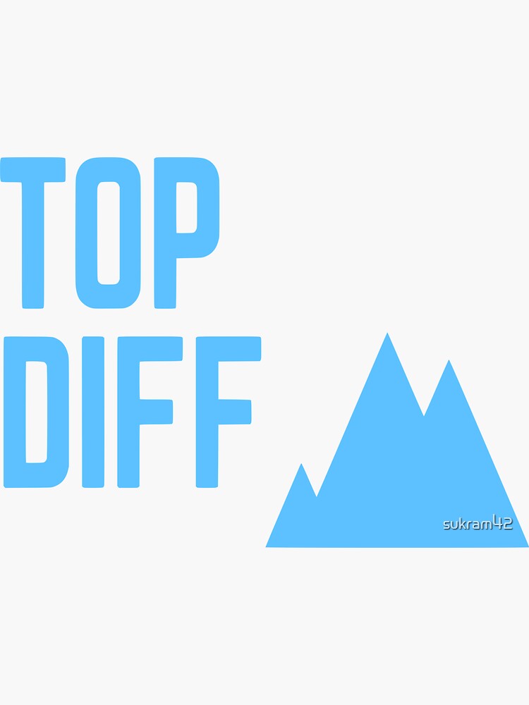"Top Diff Moba Shirt - Blue" Sticker for Sale by sukram42 | Redbubble