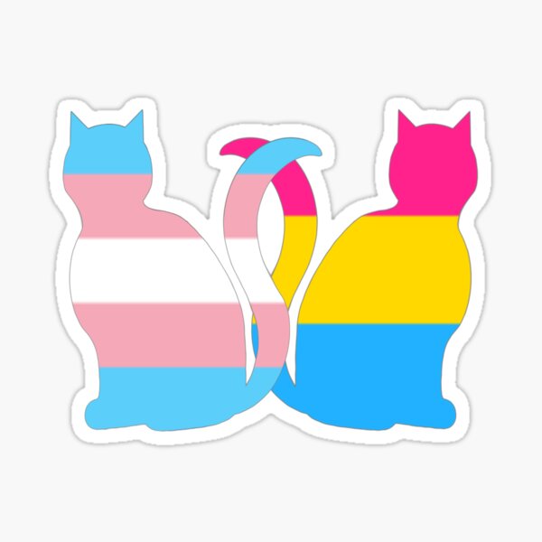 "Trans Pansexual Pride Cats" Sticker for Sale by shaneisadragon | Redbubble