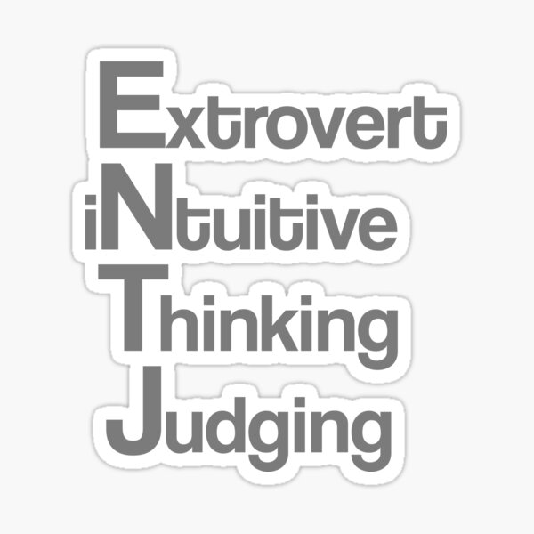 "ENTJ personality" Sticker for Sale by heavyhebi | Redbubble