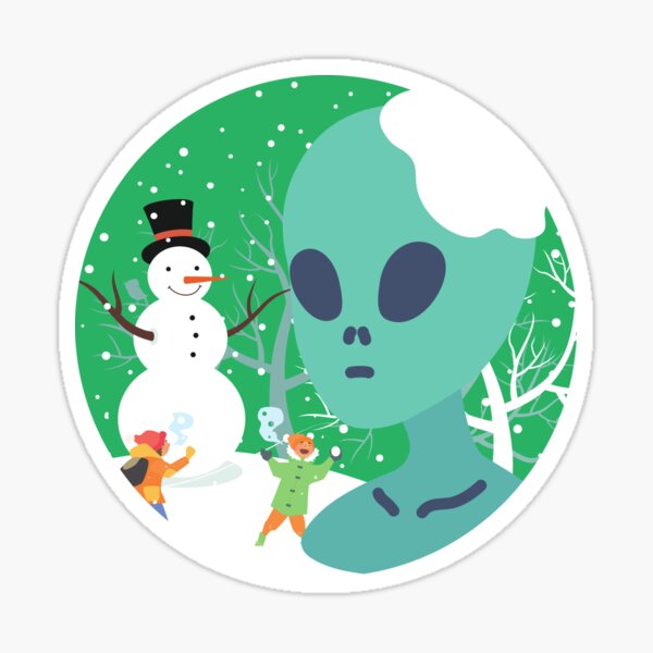 "Team Alien Episode 17 – snowball fight" Sticker for Sale by TeamAlien ...