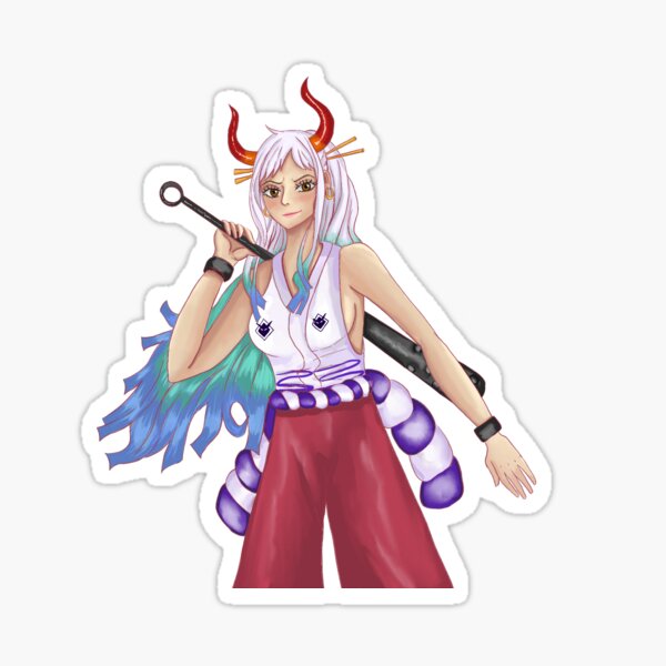 "One piece sticker: Yamato" Sticker for Sale by tipsysophia | Redbubble