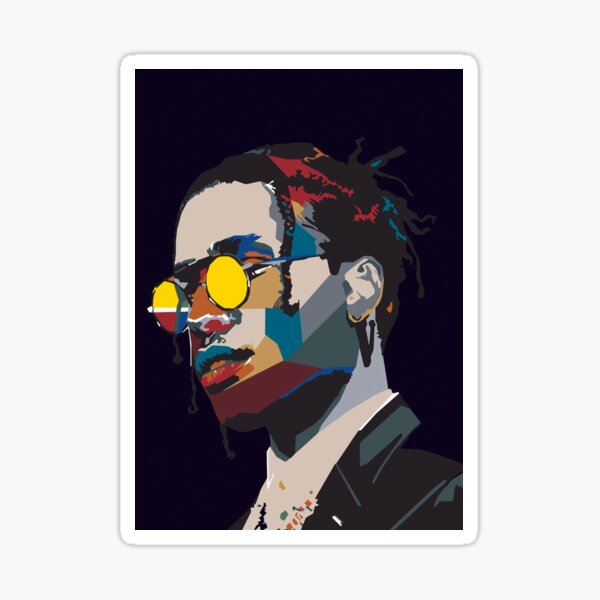 "Asap Rocky Custom Artwork" Sticker by Cronmasks | Redbubble