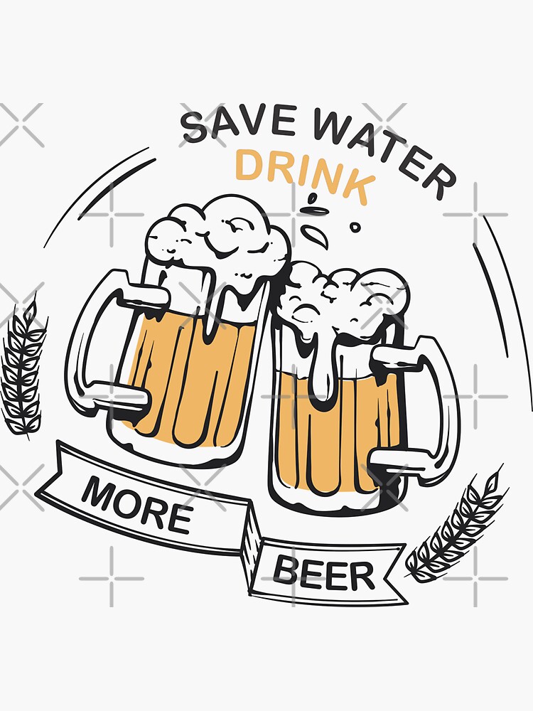 "Drink more Beer" Sticker for Sale by HypeEmporium | Redbubble
