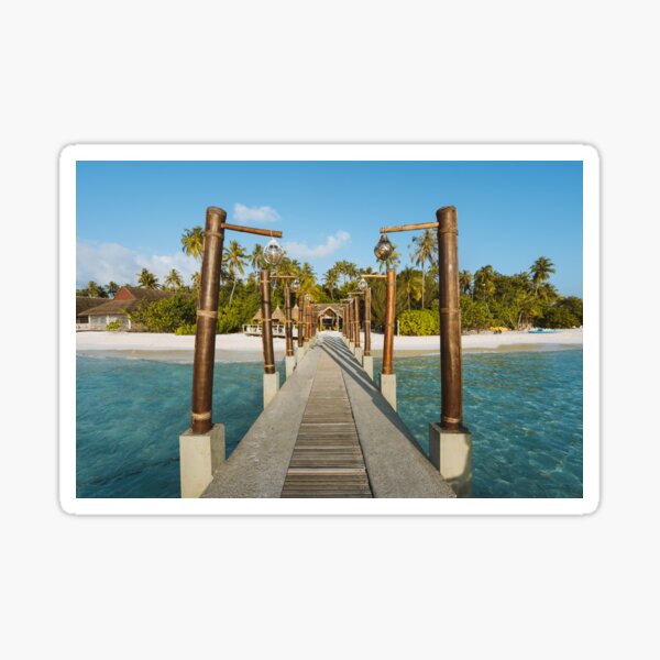 "Tropical island in the Maldives" Sticker by michieldros | Redbubble