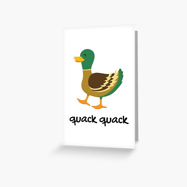 "Funny, cute, duck, quack, quack, cartoon illustration, handwritten ...