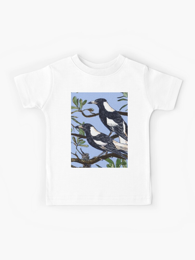 "Two Magpies" Kids T-Shirt for Sale by printsisters | Redbubble