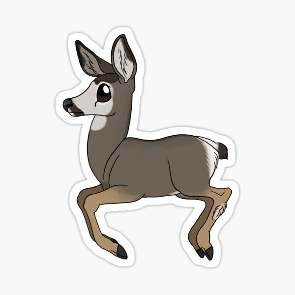 "Mule Deer Doe" Sticker for Sale by thefianna | Redbubble