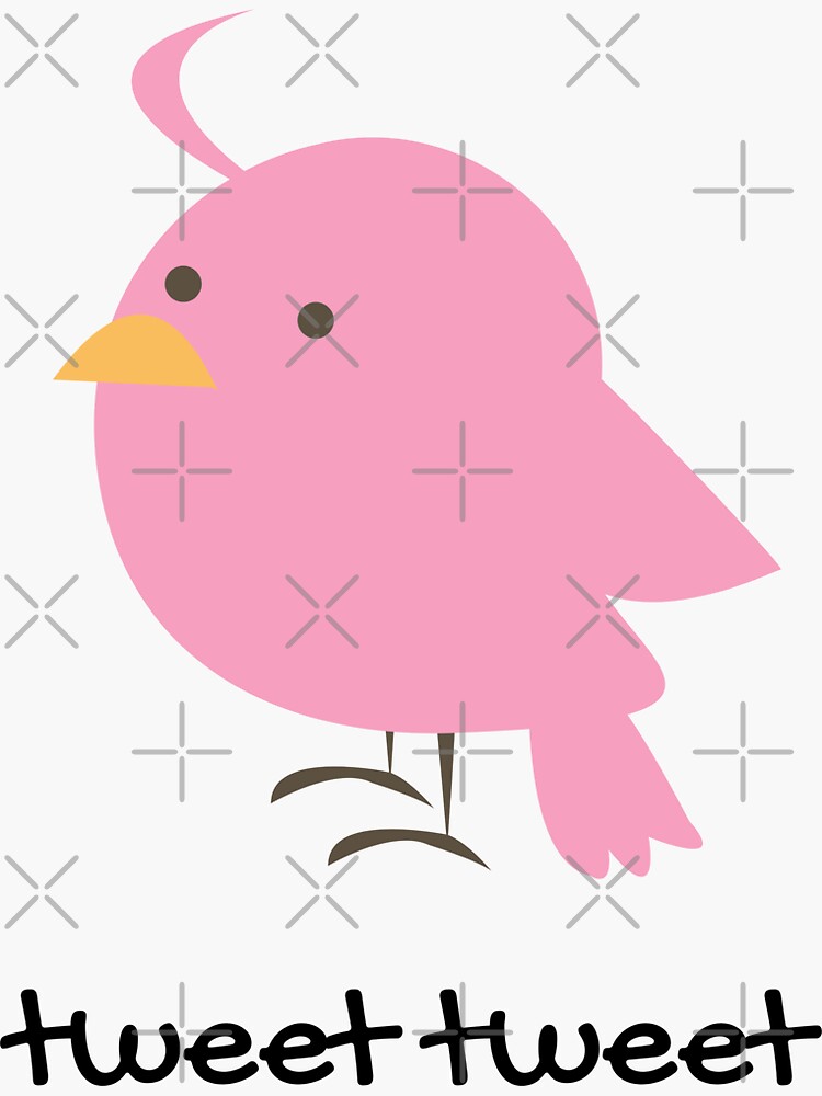 "Funny, cute, baby bird, tweet tweet, cartoon illustration, handwritten ...