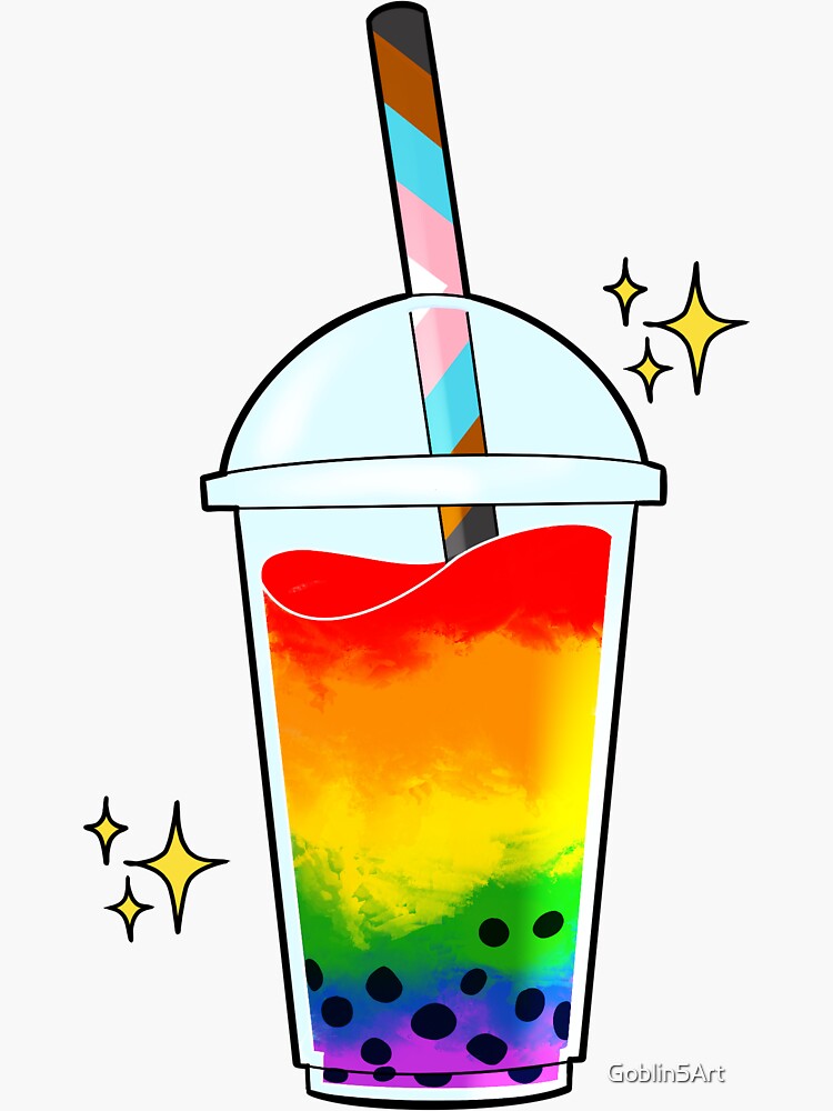 "Pride Boba " Sticker for Sale by Goblin5Art | Redbubble
