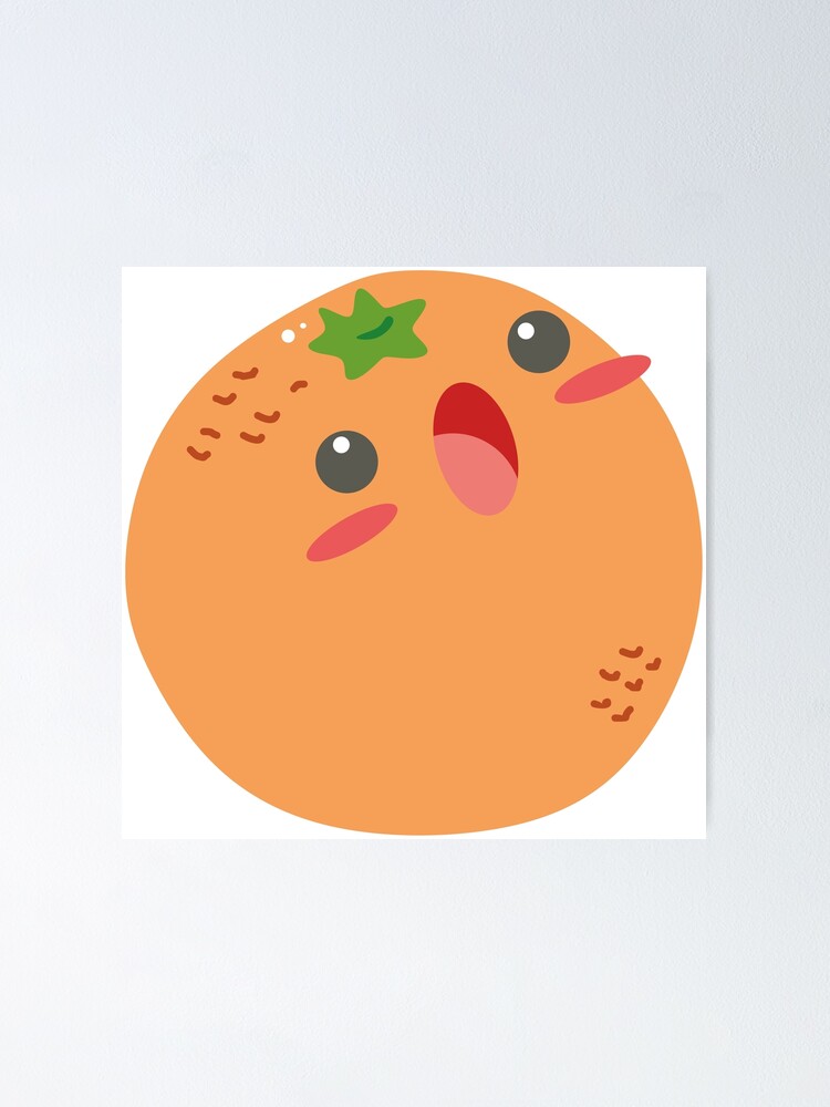 "Orange chibi cutely surprised" Poster for Sale by Bamboowood | Redbubble