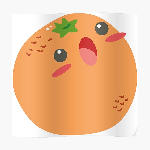 "Orange chibi cutely surprised" Poster for Sale by Bamboowood | Redbubble