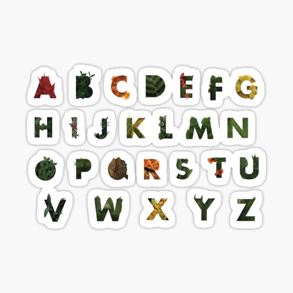 "Floral alphabet sticker pack" Sticker by Tolarlei | Redbubble