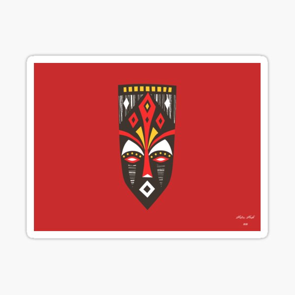 "African Tribal Mask" Sticker for Sale by tyaroslav1 | Redbubble