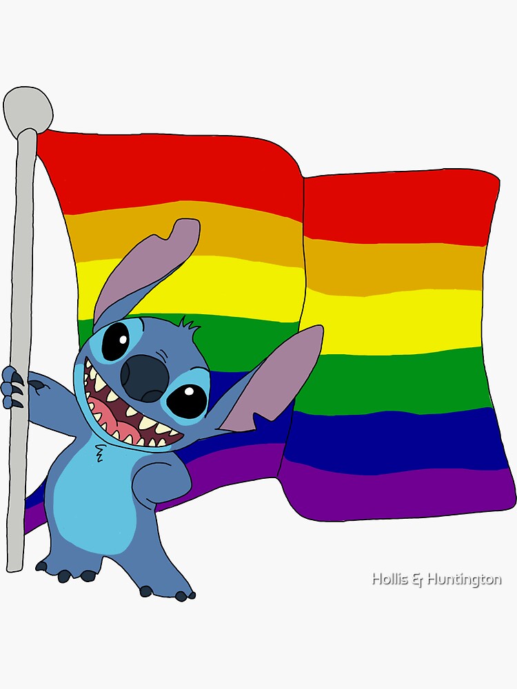 "Stitch Pride" Sticker for Sale by abigailclairej | Redbubble