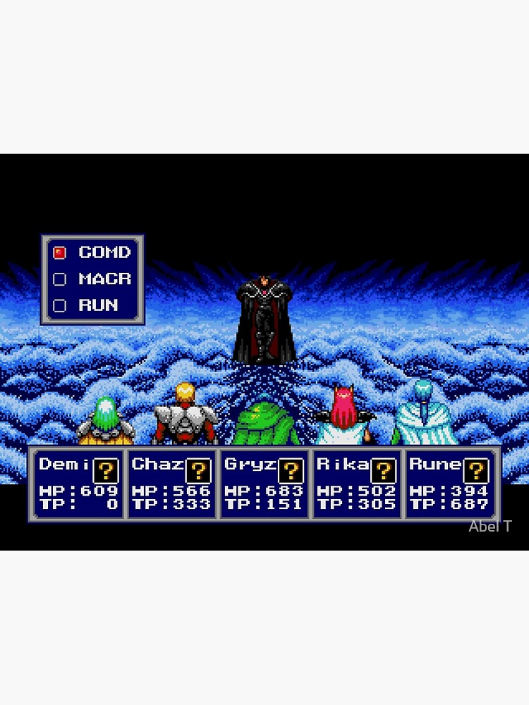 "Classic Phantasy Star IV Boss Battle" Poster by Tark-Abelard | Redbubble
