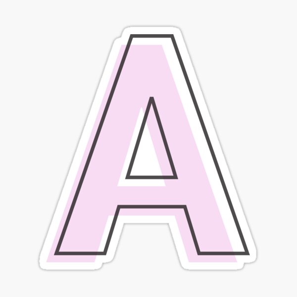 "Letter A - Pastel Pink" Sticker for Sale by Meganb1220 | Redbubble