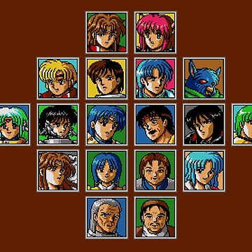 "Classic Phantasy Star 4 Character Portraits" Throw Pillow for Sale by ...