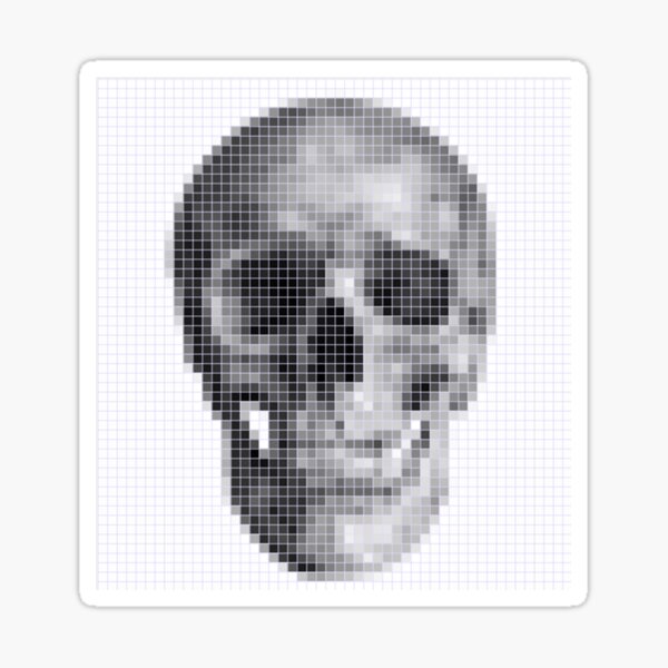 "SKULL PIXEL ART" Sticker for Sale by carlarmes | Redbubble