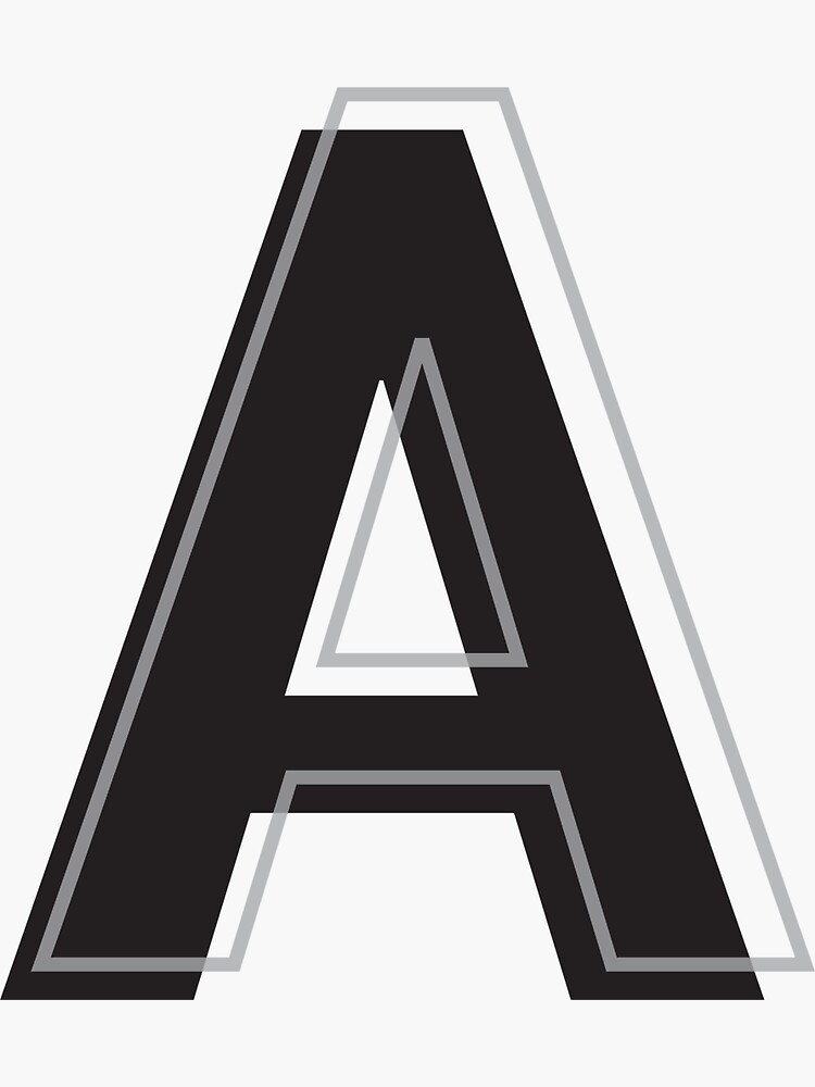 "Letter A - Black" Sticker by Meganb1220 | Redbubble