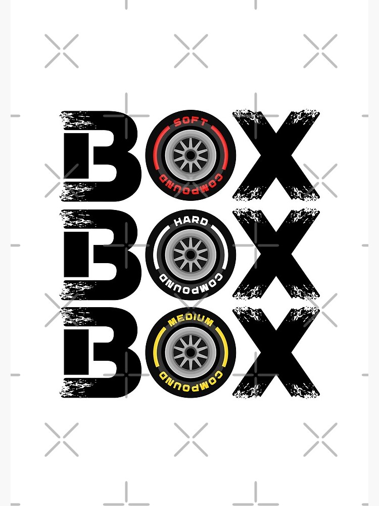 "Box Box Box F1 Tyre Compound V2 Design" Spiral Notebook for Sale by ...