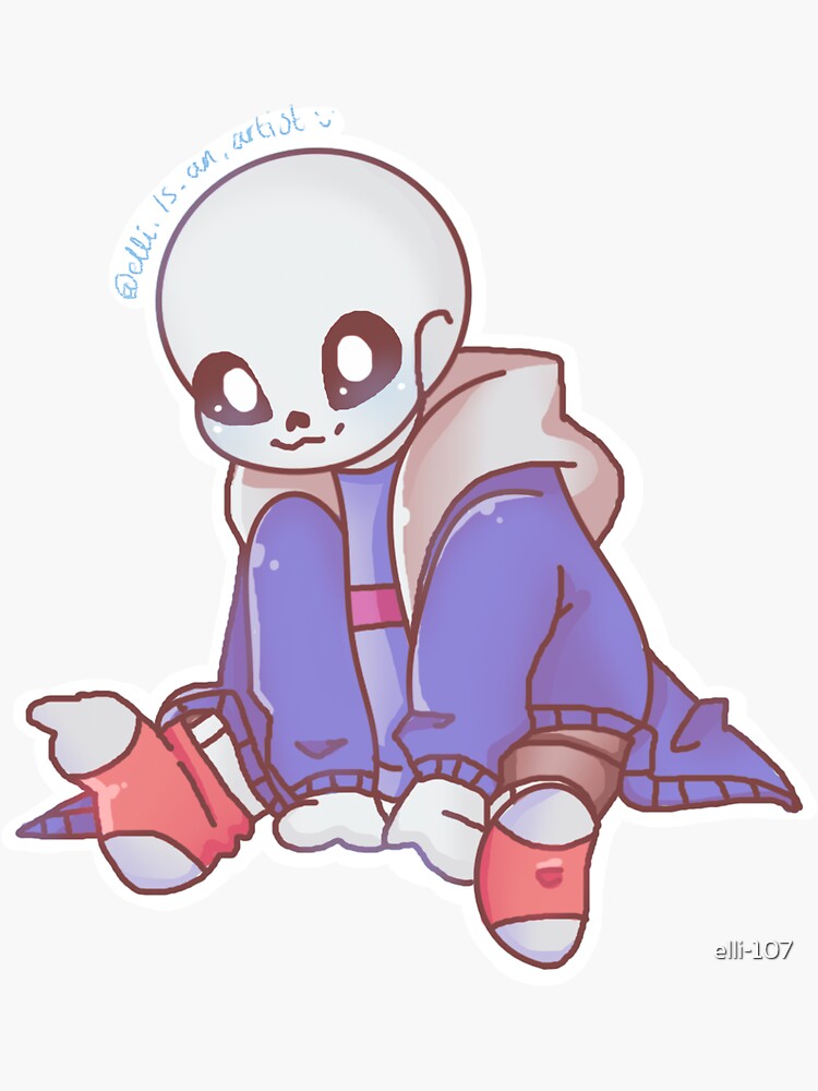 "baby sans (undertale au)" Sticker by elli-107 | Redbubble