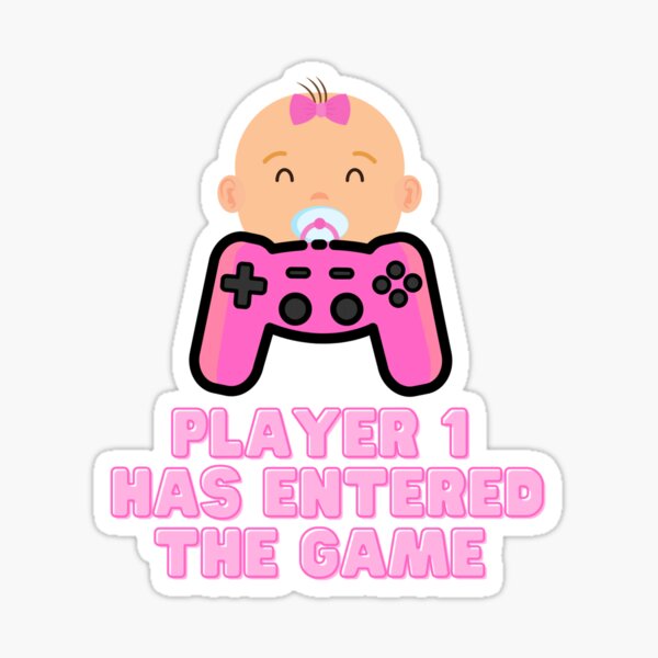 "Player 1 has entered the game" Sticker for Sale by goldengob | Redbubble