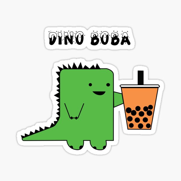 "DINO BOBA / BOBA DINO" Sticker for Sale by magicos1 | Redbubble