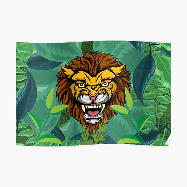 "Angry Lion" Poster for Sale by SoftMax | Redbubble